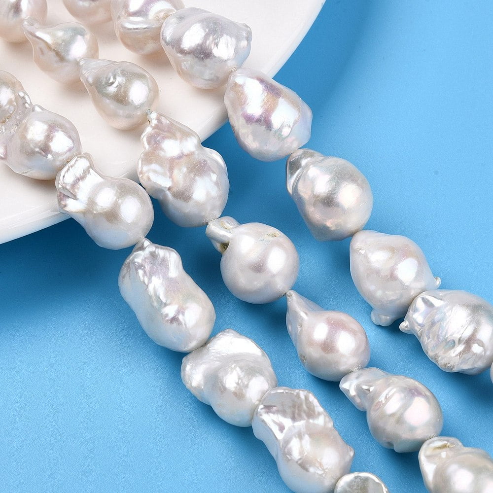 Baroque Pearl Keshi Pearl Beads Strands Cultured Freshwater Pearl ...