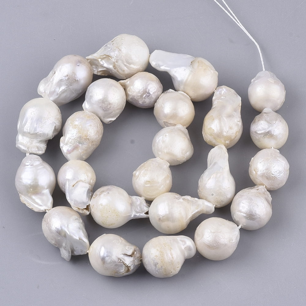 Baroque Pearl Keshi Pearl Beads Strands Cultured Freshwater Pearl ...