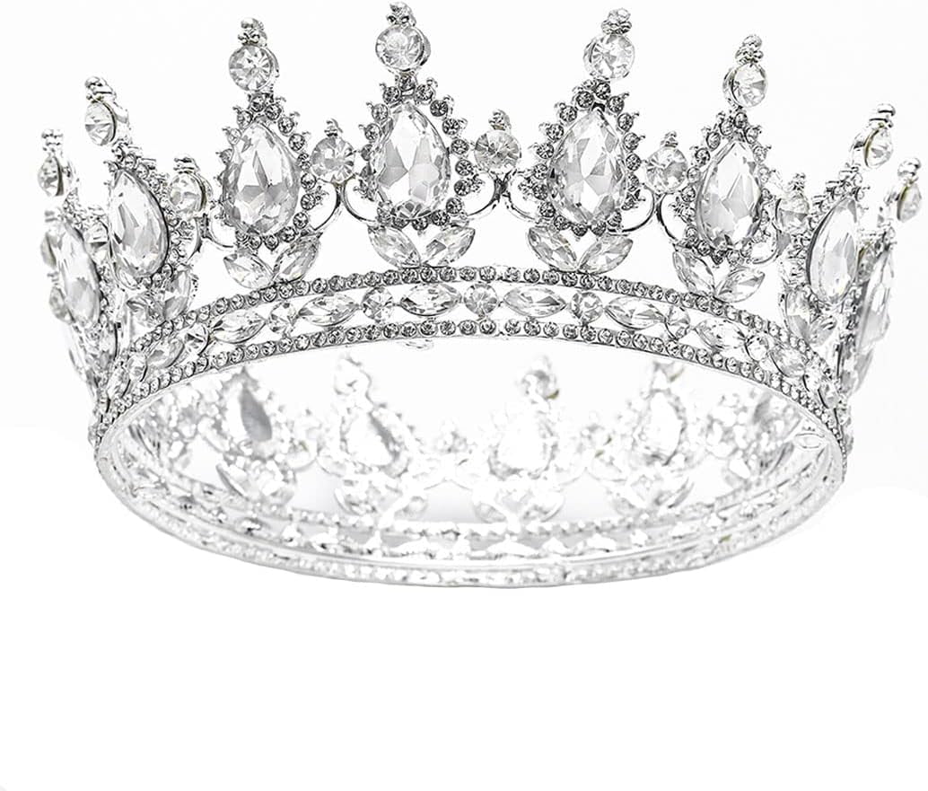 Baroque Queen Crown and Tiaras Sparkly Rhinestone Wedding Crown Bride ... Baroque Queen Crown and Tiaras Sparkly Rhinestone Wedding Crown Bride ...