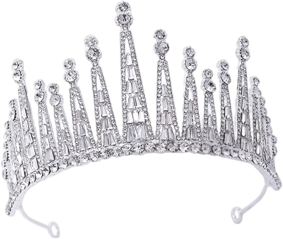 Baroque Rhinestone Crown for Women Elegant Wedding Hair Accessory Tiara ...