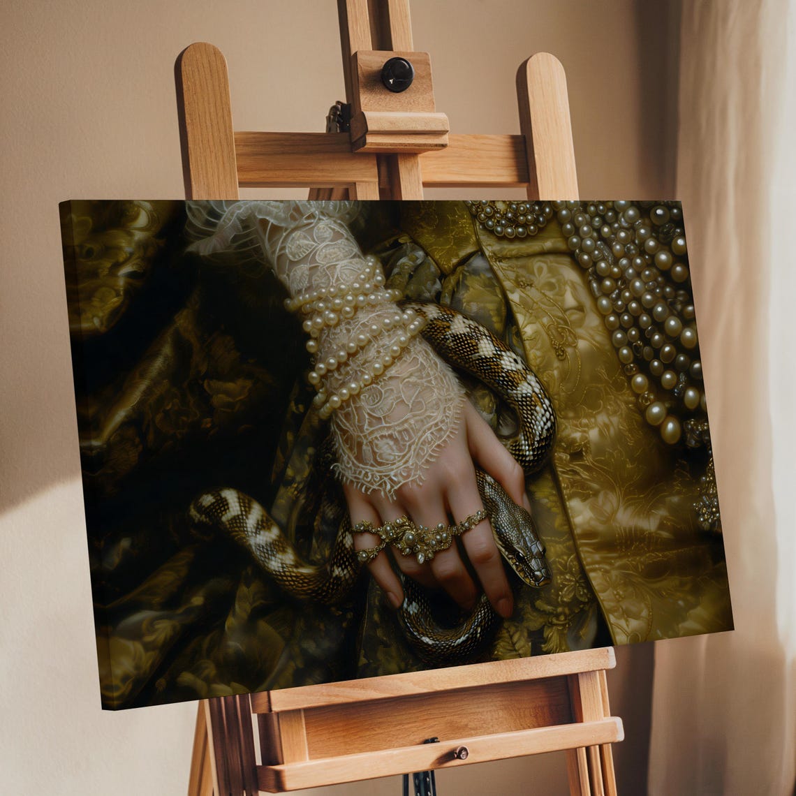Baroque Snake Art Print – Gothic Glam Hand And Serpent Wall Decor ...