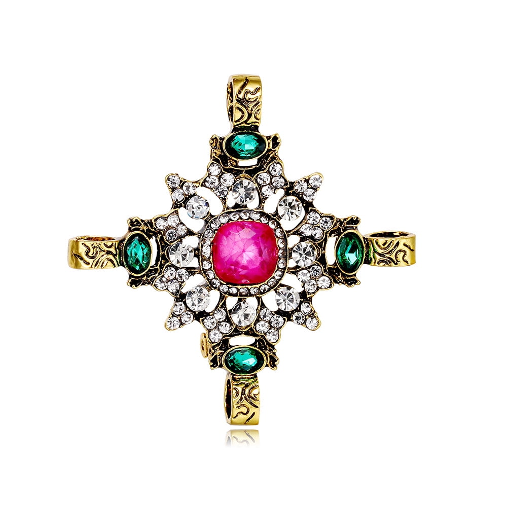 Baroque Style Brooch Decor Vintage Cross Lapel Pin Party Brooch Pin ...