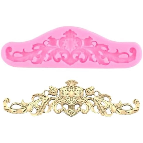 Baroque Style Curlicues Scroll Silicone Fondant Mold For Cake ...