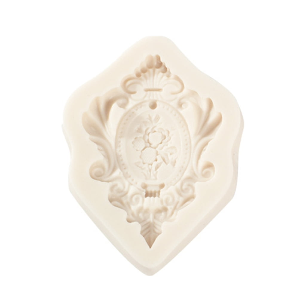 Baroque Style Fondant Molds Lace Photo Frame Silicone Molds Sugarcraft ...