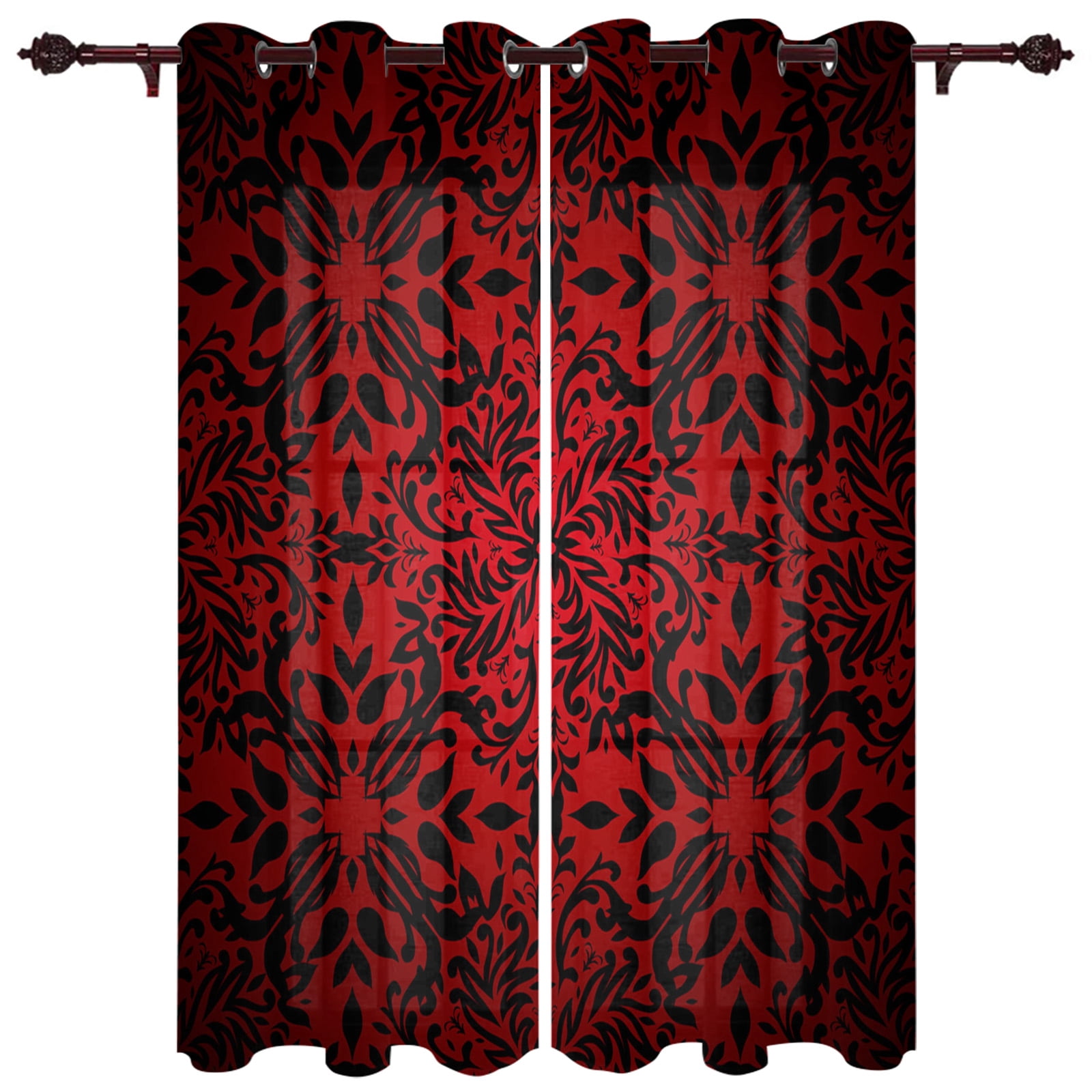 Baroque Style Luxury Curtains Living Room Bedroom Window Curtain ...