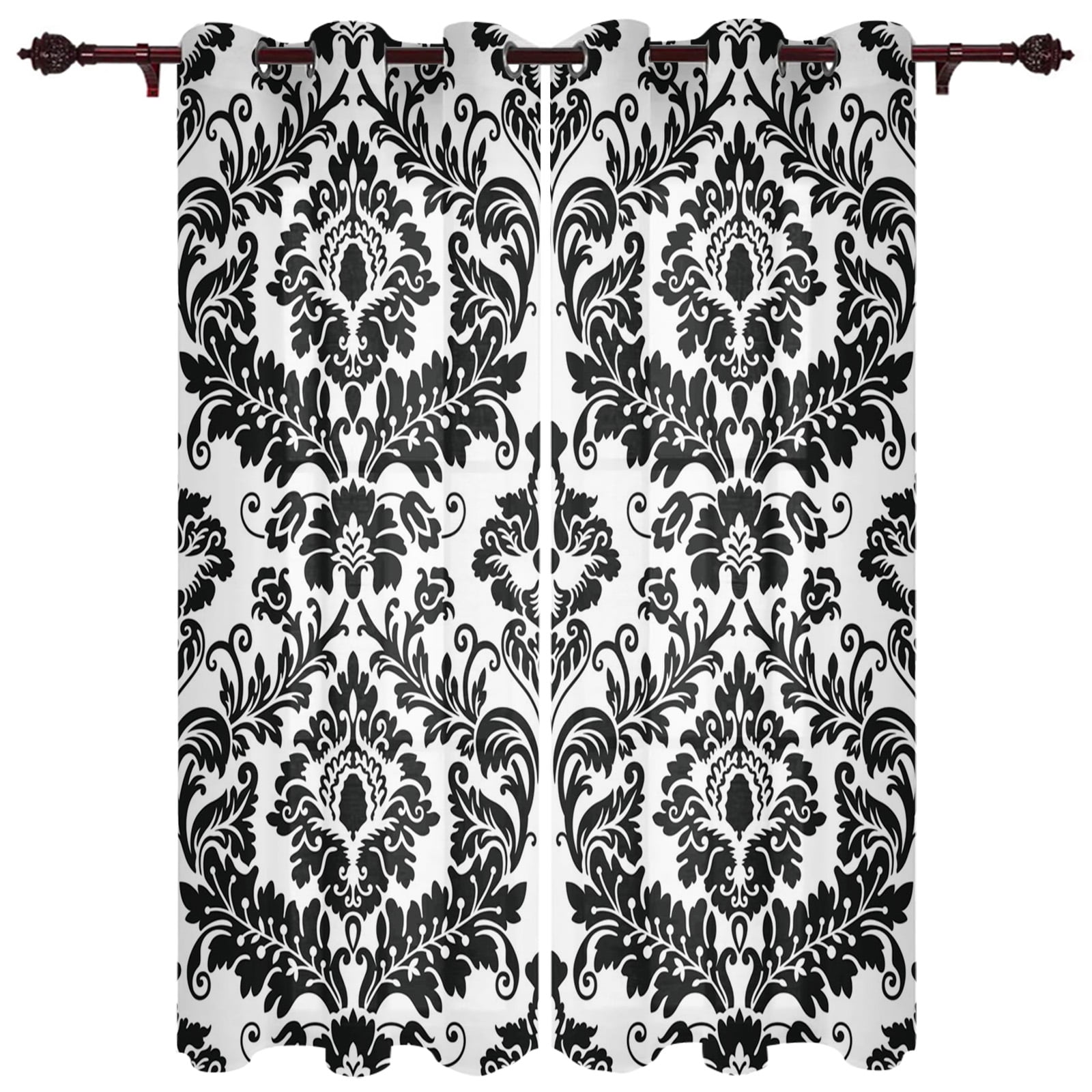 Baroque Style Luxury Curtains Living Room Bedroom Window Curtain ...