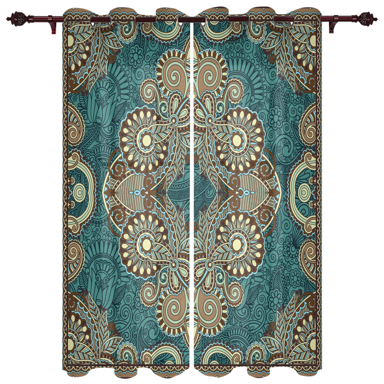 Baroque Style Luxury Curtains Living Room Bedroom Window Curtain ...