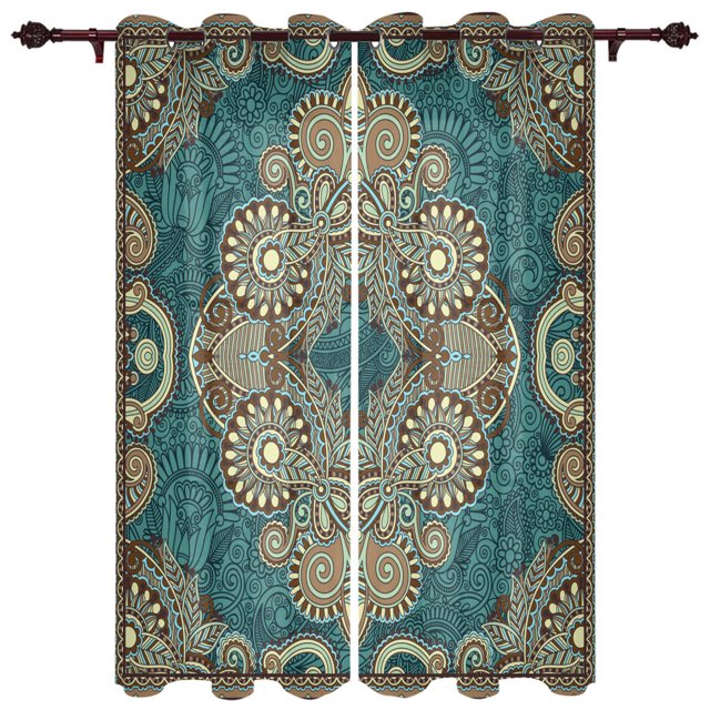 Baroque Style Luxury Curtains Living Room Bedroom Window Curtain ...