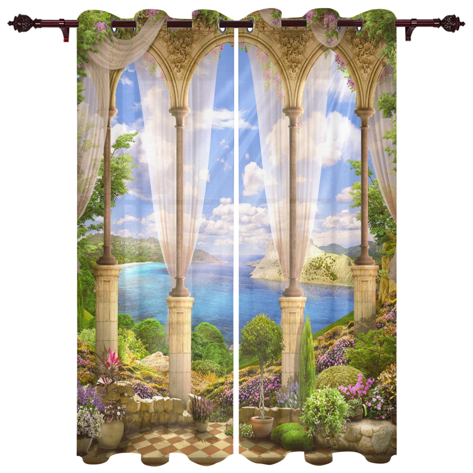 Baroque Style Luxury Curtains Living Room Bedroom Window Curtain ...