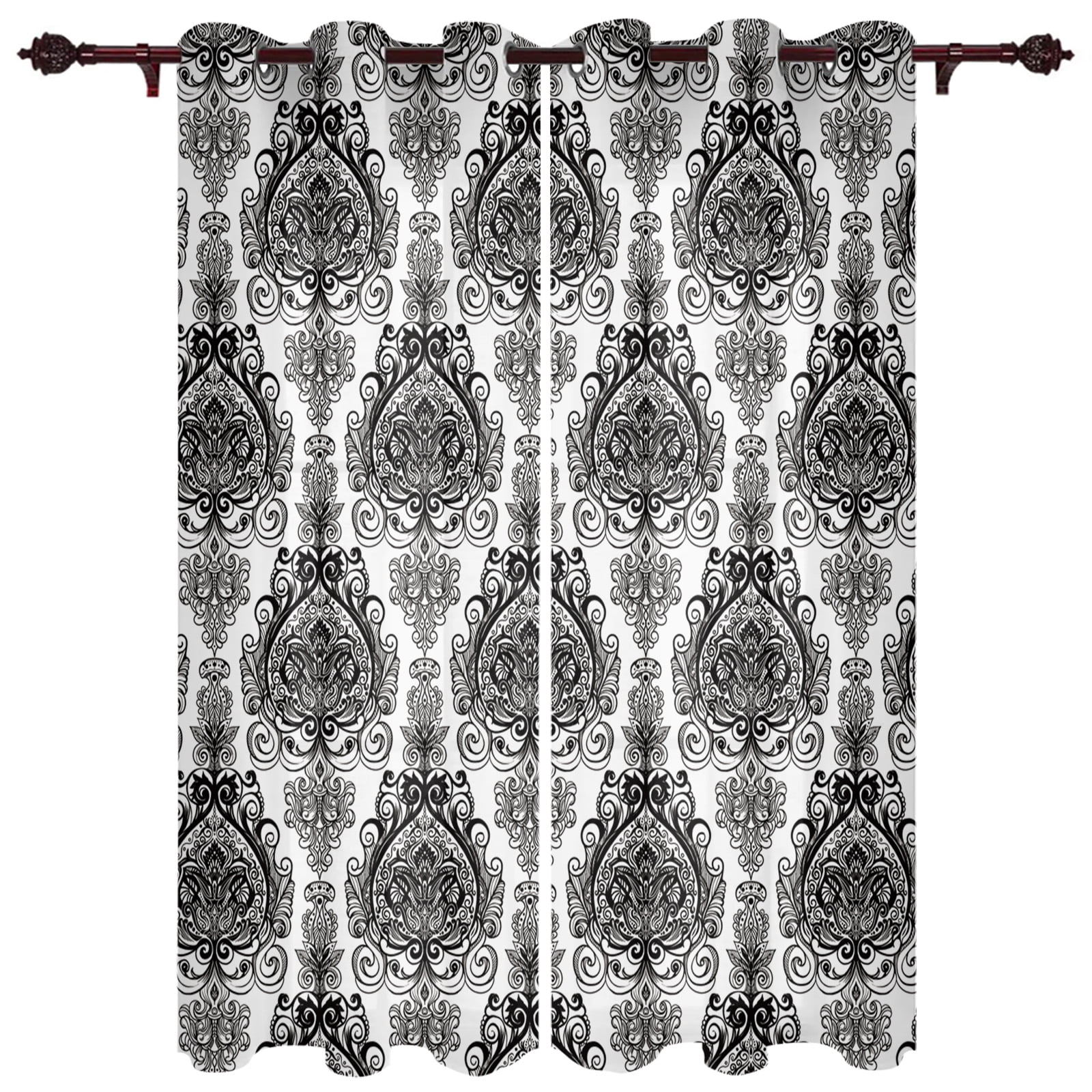 Baroque Style Luxury Curtains Living Room Bedroom Window Curtain ...