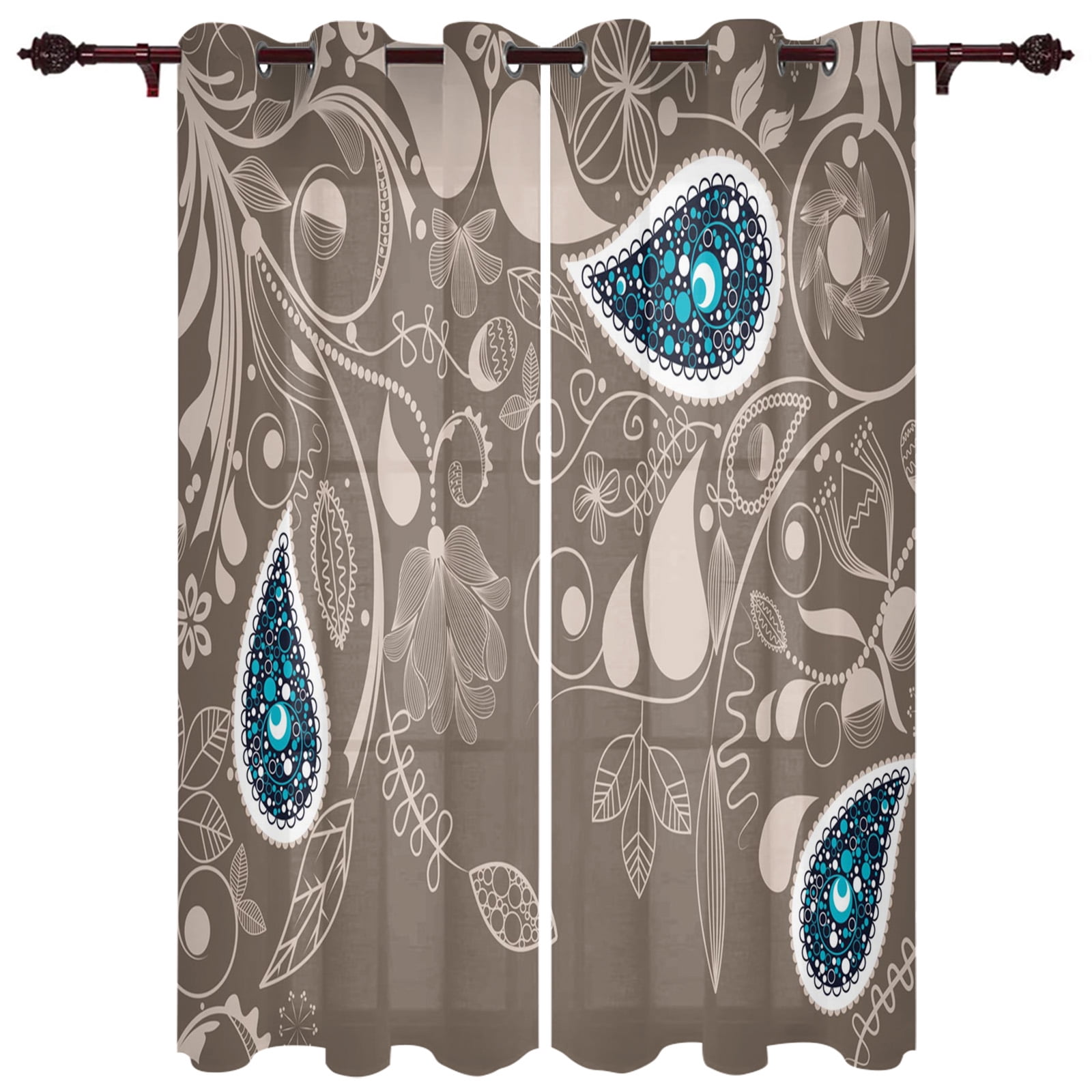 Baroque Style Luxury Curtains Living Room Bedroom Window Curtain ...