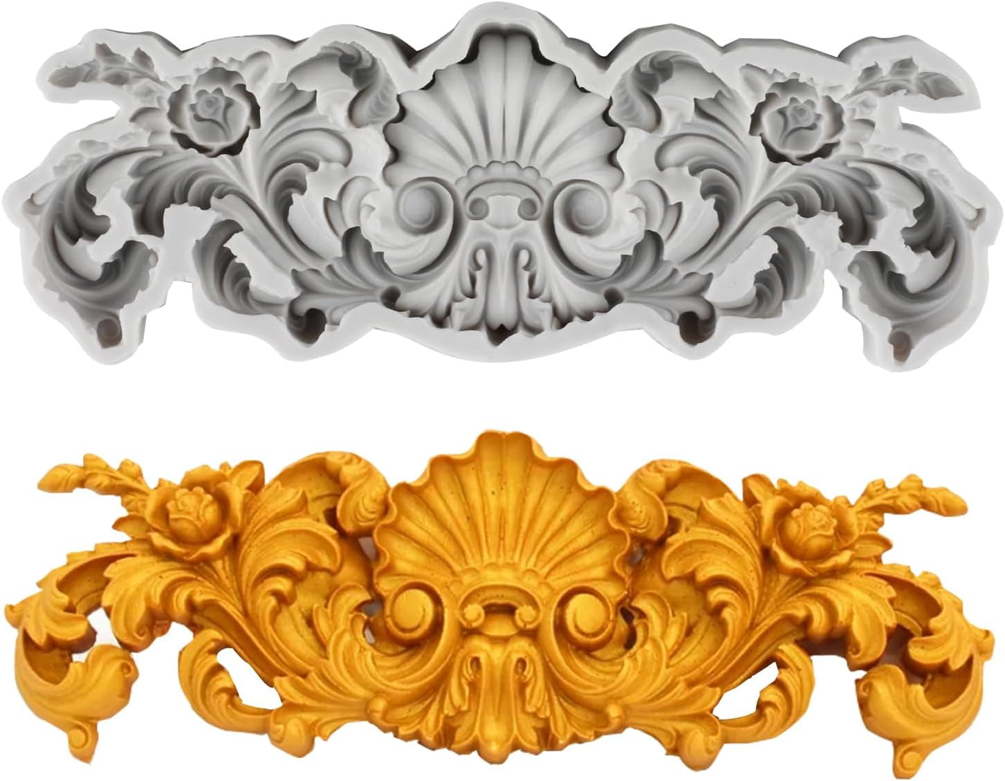 Baroque Style Silicone Molds Curlicues Scroll Lace Fondant Molds For ...