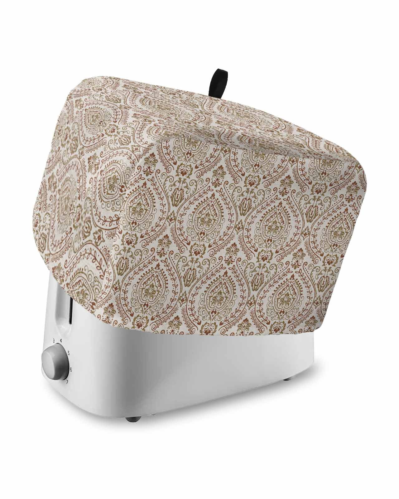 Baroque Style Toaster Cover 4 Slice, Abstract Leaves Flower Texture ...