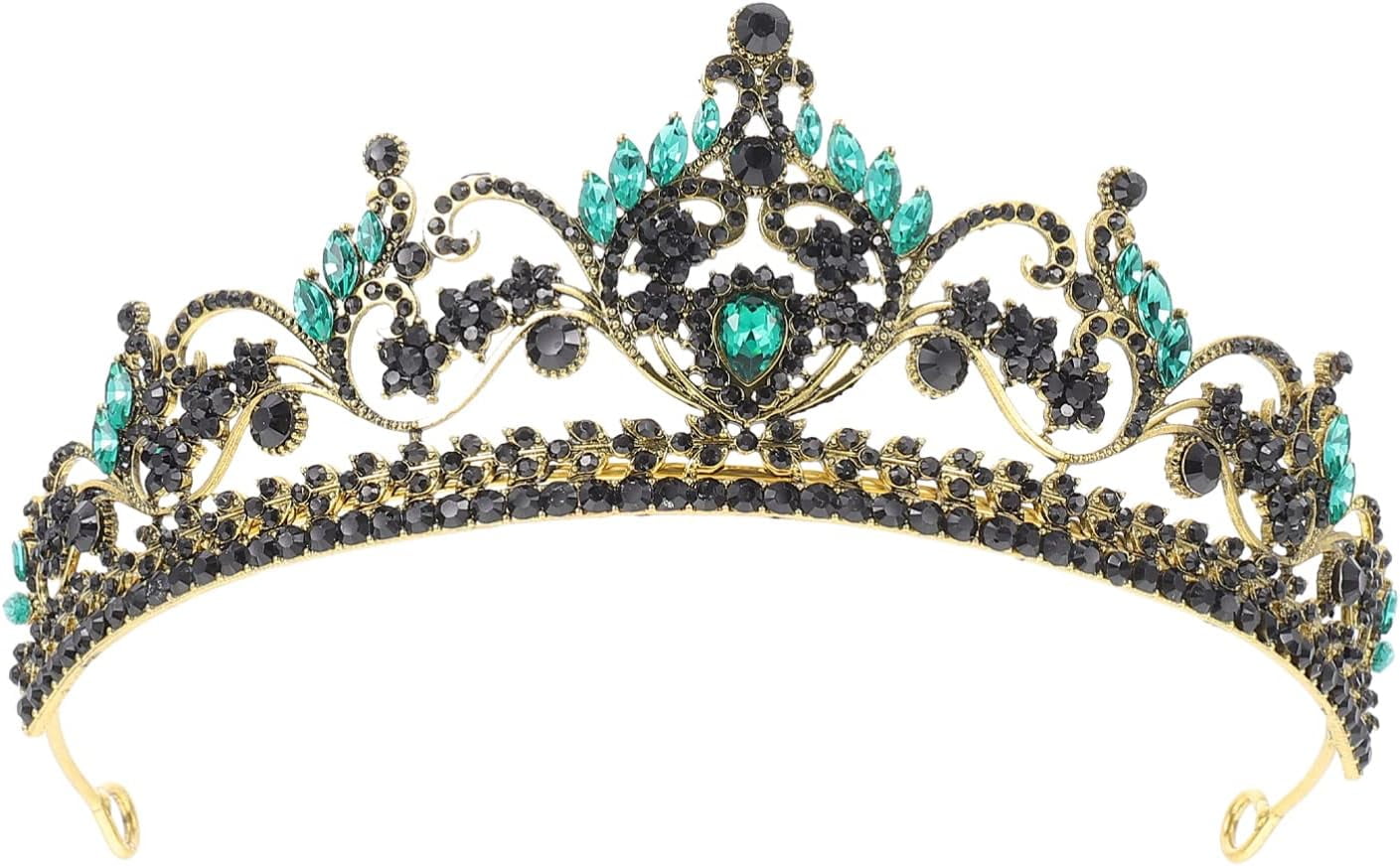 Baroque Top Bridal Crowns Crystal Rhinestone Wedding Tiara Queen Crown ...