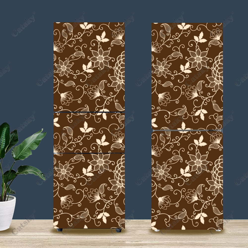 Baroque seamless border vintage floral Refrigerator Stickers Home Decor ...