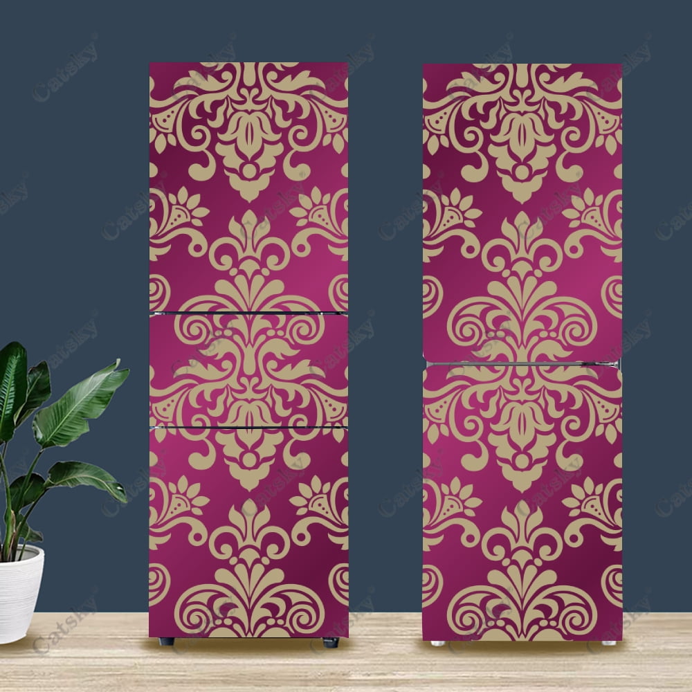 Baroque seamless border vintage floral Refrigerator Stickers Home Decor ...