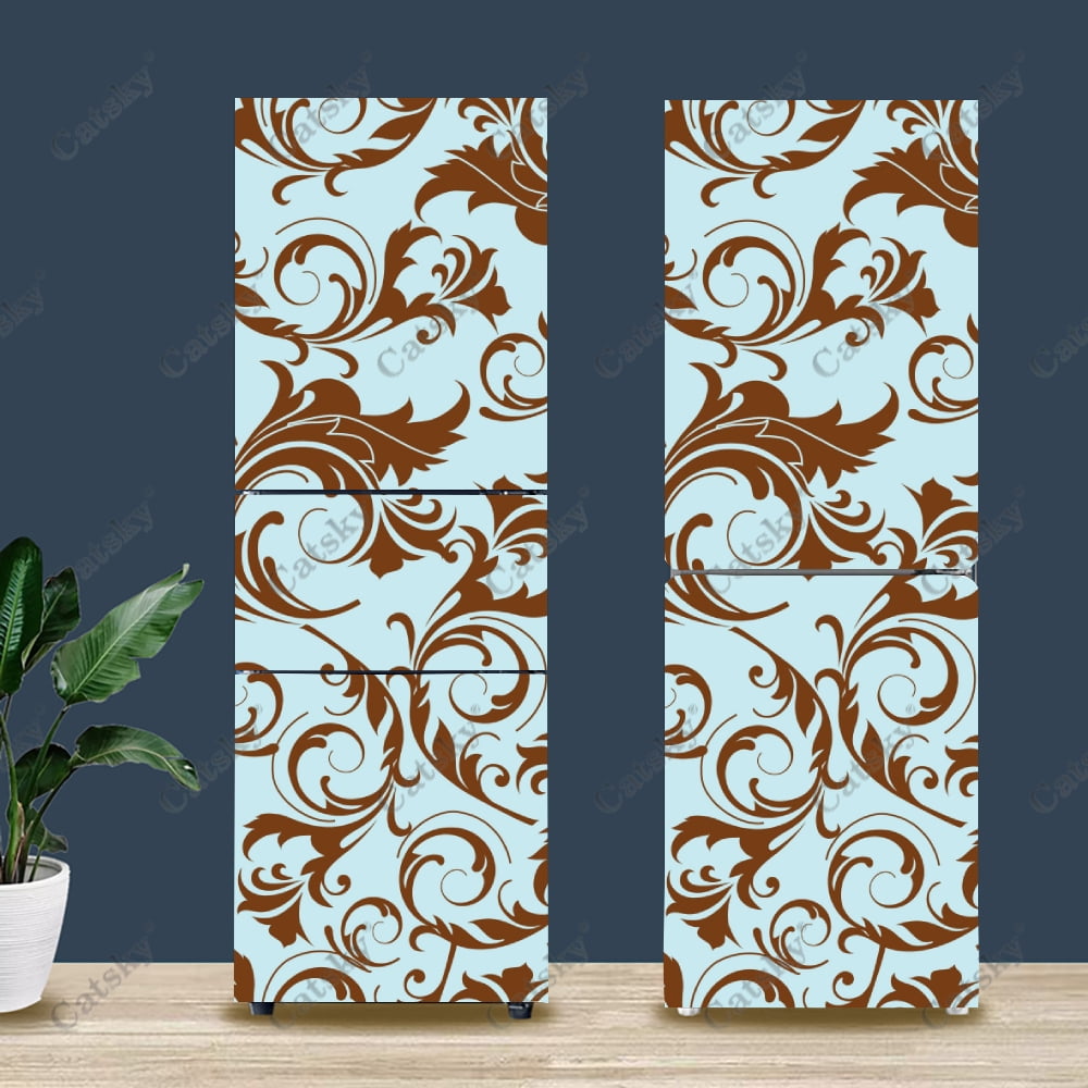 Baroque seamless border vintage floral Refrigerator Stickers Home Decor ...