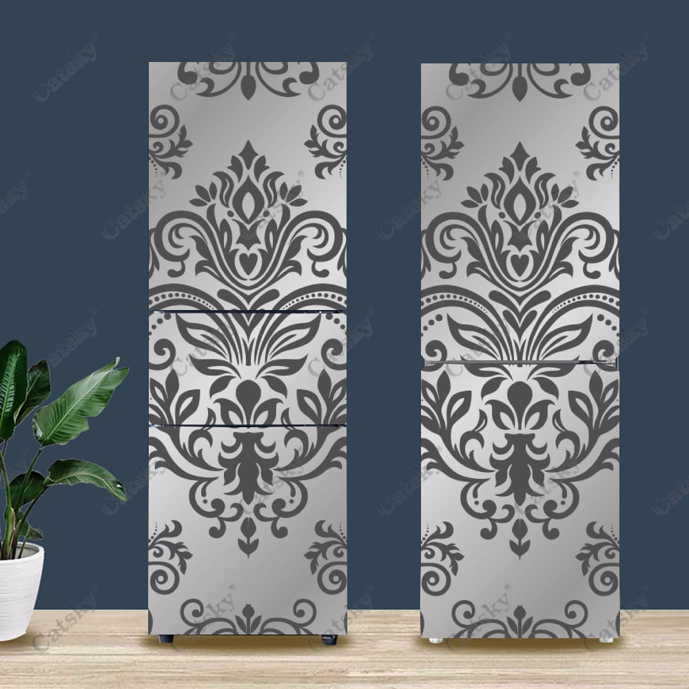 Baroque seamless border vintage floral Refrigerator Stickers Home r ...
