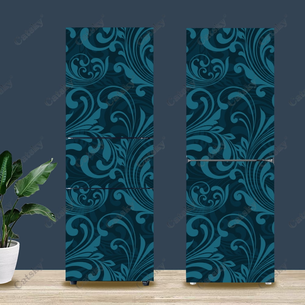 Baroque seamless border vintage floral Refrigerator Stickers Home r ...