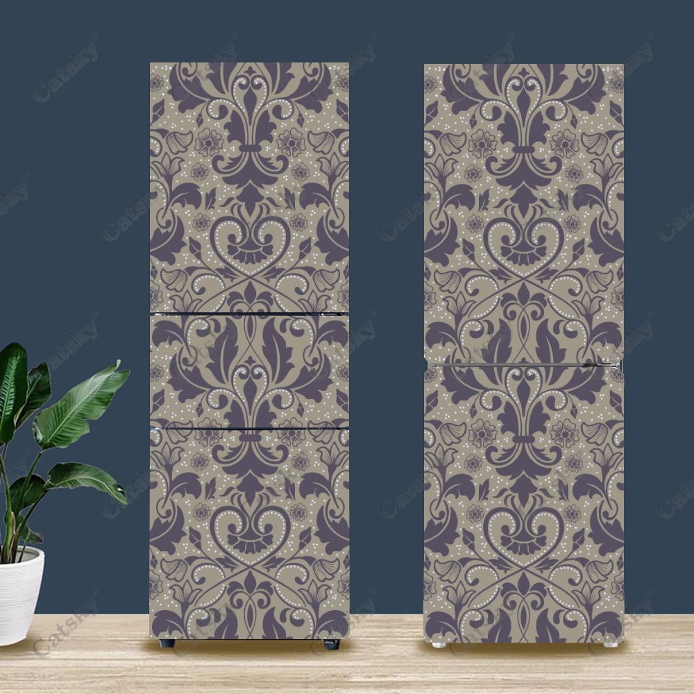 Baroque seamless border vintage floral Refrigerator Stickers Home r ...