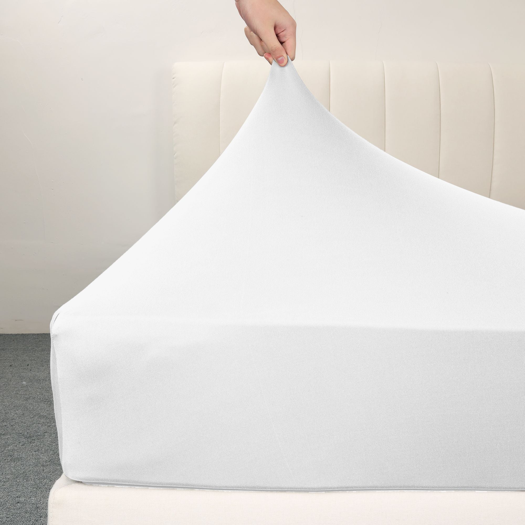 Barossa Design Full Fitted Sheet Only, 4-Way Stretch Jersey Knit for ...