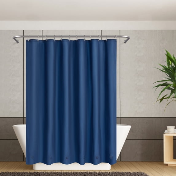 Barossa Design PEVA 8G Navy Blue Shower Curtain Liner with 6 Magnets ...