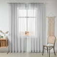 Barossa Design Voile Sheer Window Curtain Rod Pocket Drapes 2 Panels ...