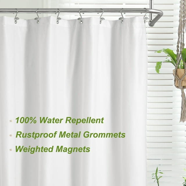 Barossa Design Soft Polyester Waterproof Shower Curtain Liner 70 W X