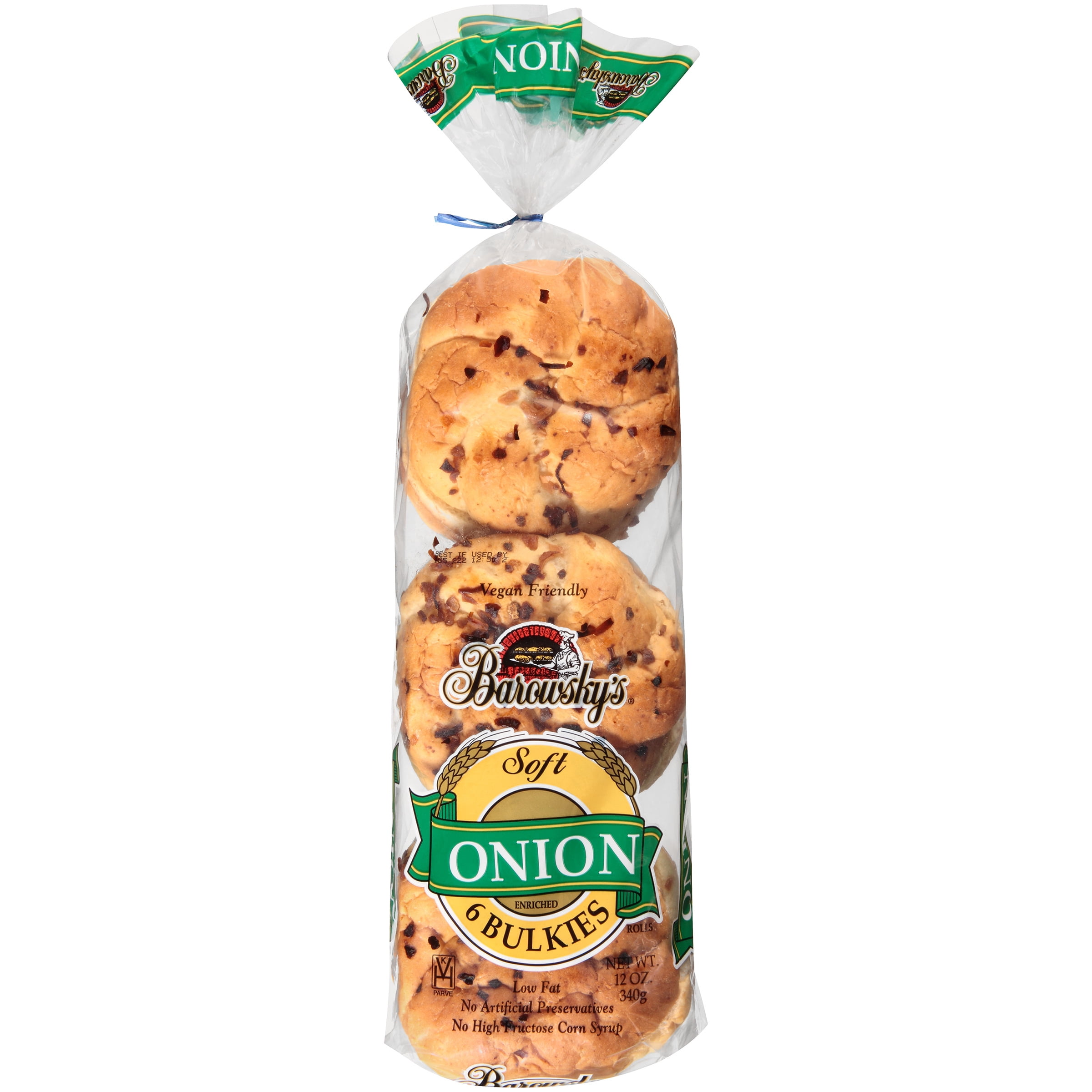 Barowsky's Onion Bulkies Enriched Rolls, 6 Count, Shelf-Stable ...