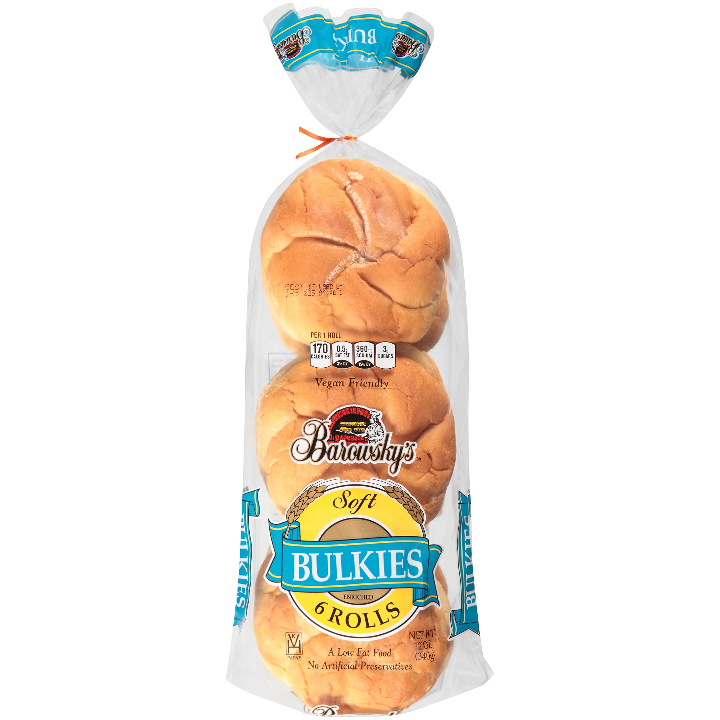 Barowsky's Soft Bulkies Enriched Rolls, 6 Count, Shelf-Stable - Walmart.com