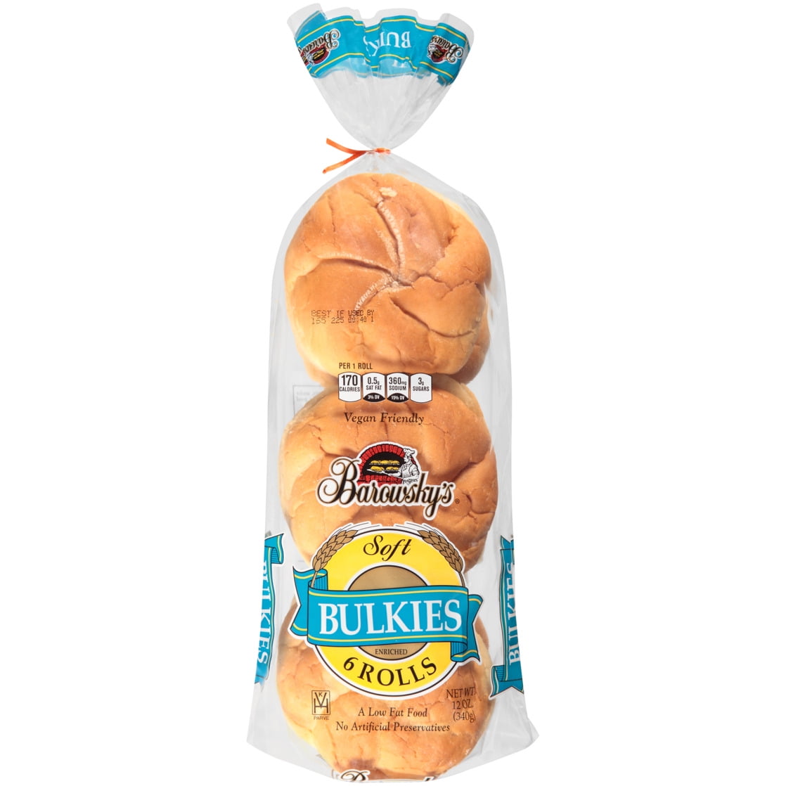 Barowsky's Soft Bulkies Enriched Rolls 6 Rolls - Walmart.com