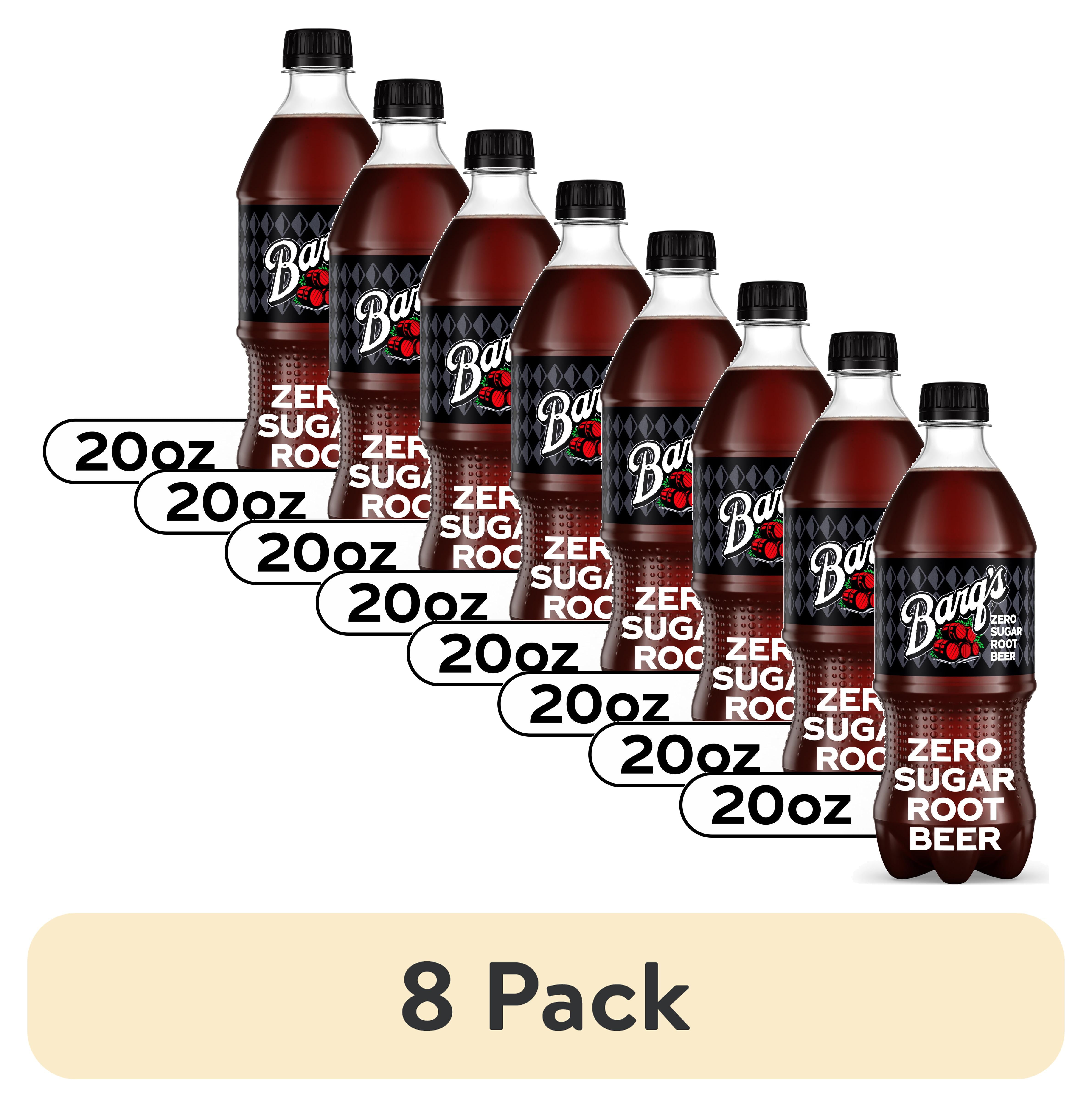 (8 pack) Barq's Diet Root Beer Zero Sugar Soda Pop, 20 fl oz Bottle ...