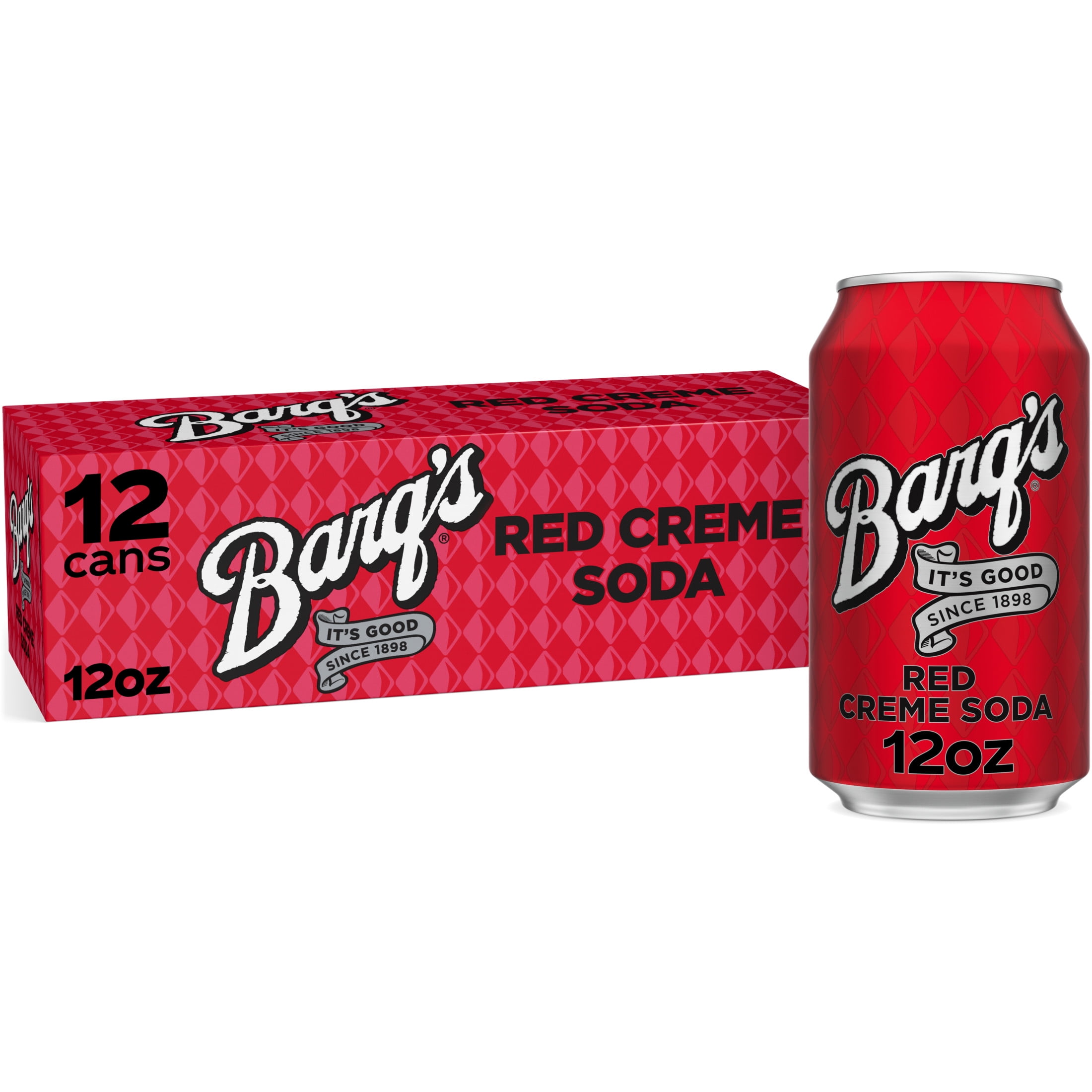 Barq's Red Creme Soda, 12 fl oz, 12 Pack Cans - Bold, Creamy ...