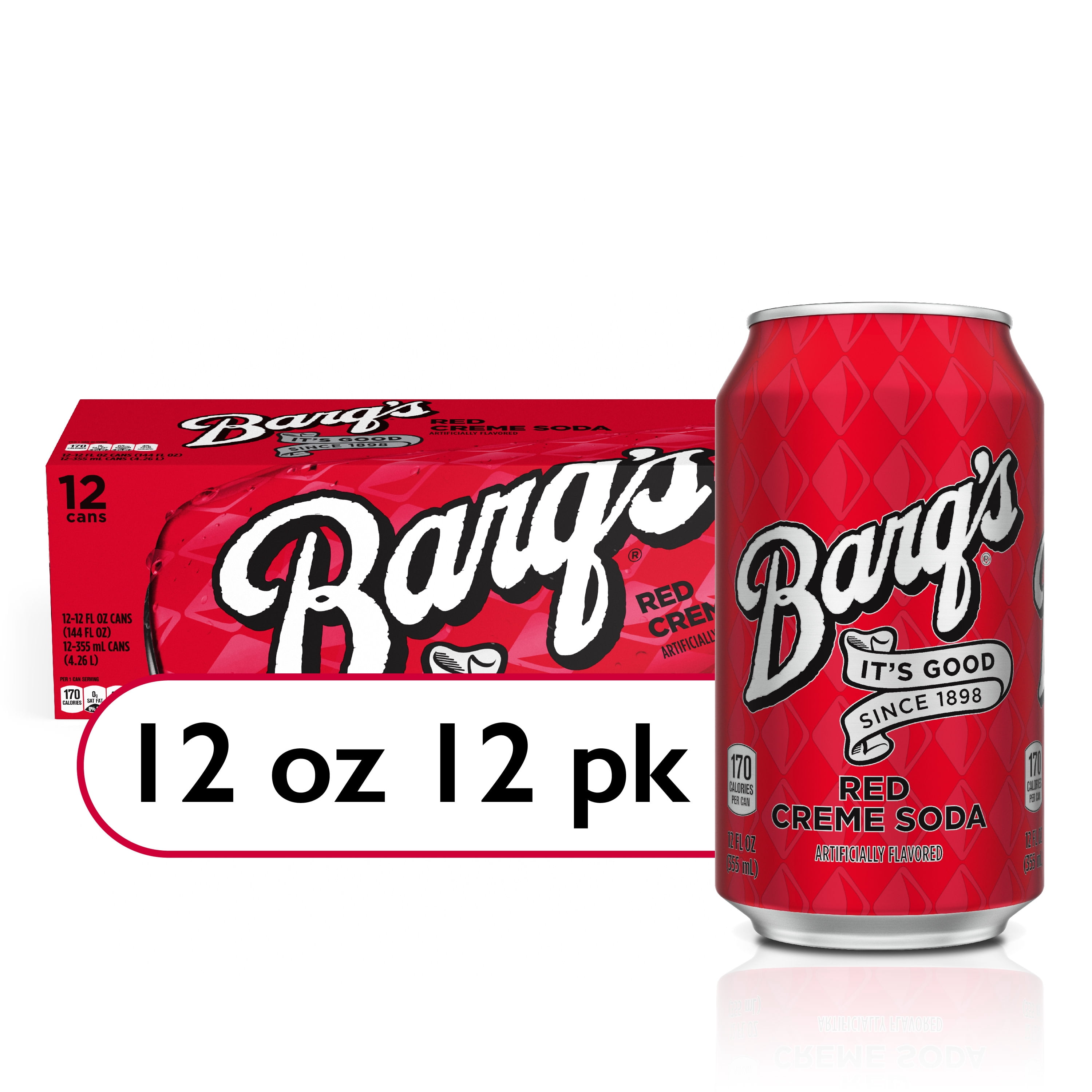 Barq's Red Creme Soda Pop, 12 fl oz, 12 Pack Cans - Walmart.com