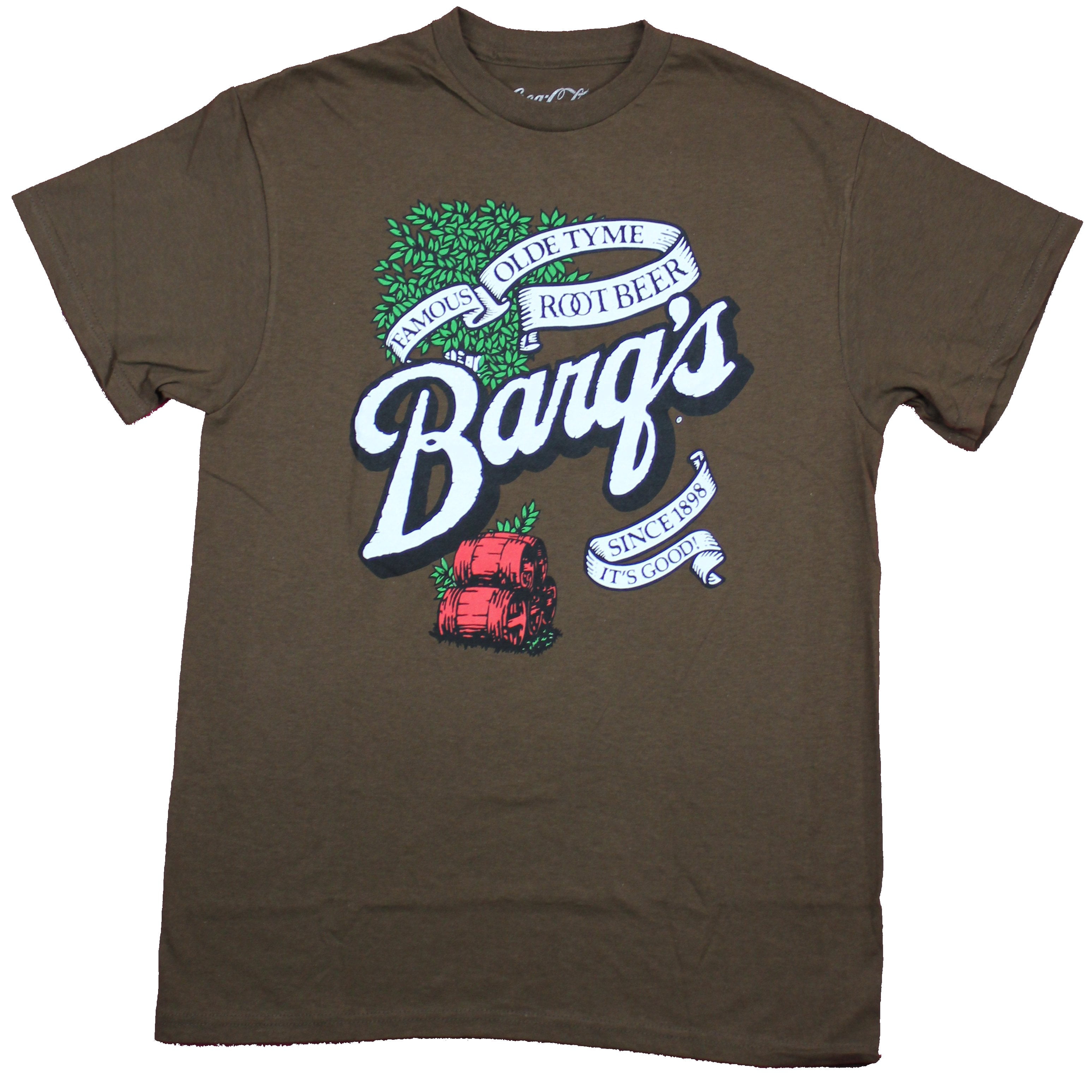 Barq's Root Beer Mens T-Shirt - Famous Old Tyme Classic Label Image (X ...