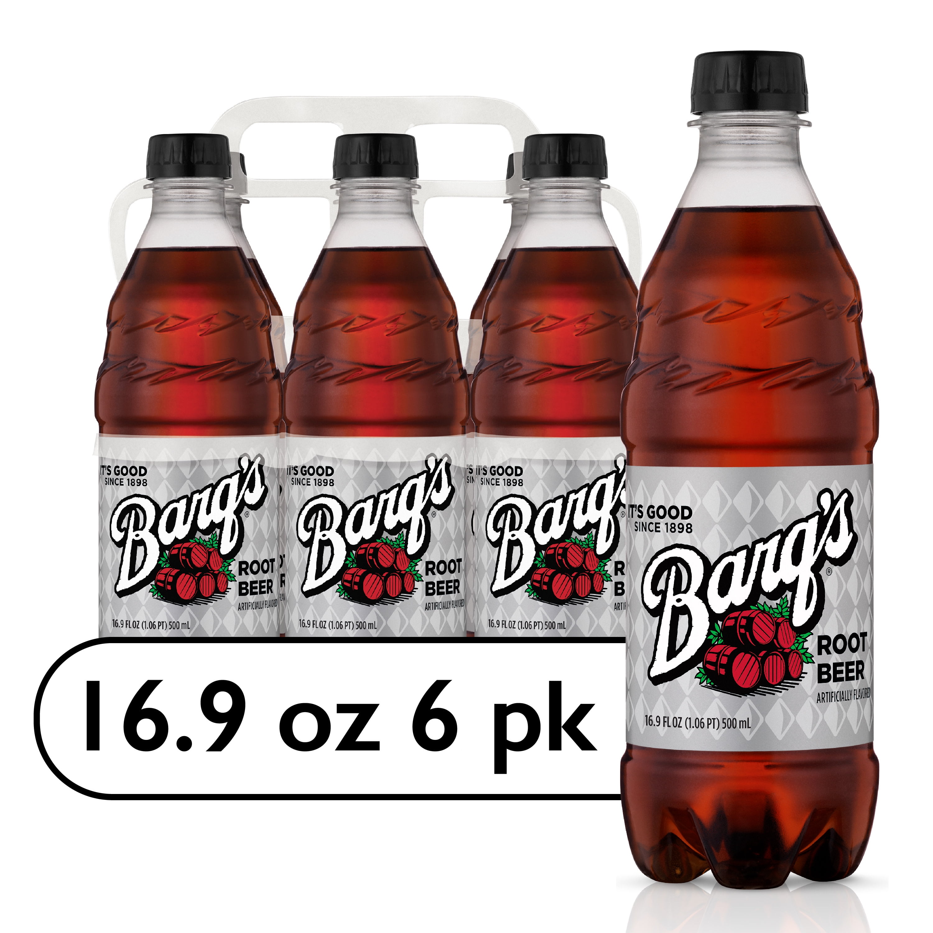Barq's Root Beer Soda Pop, 16.9 fl oz, 6 Pack Bottles - Walmart.com
