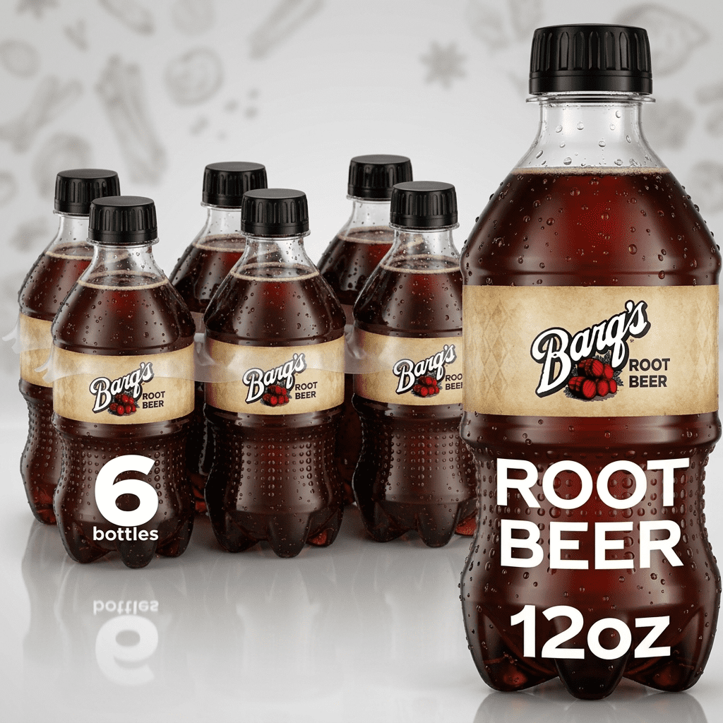 Barq's Root Beer Soda Pop Bottles 12 fl oz 6 Pack (Packaging May Vary ...