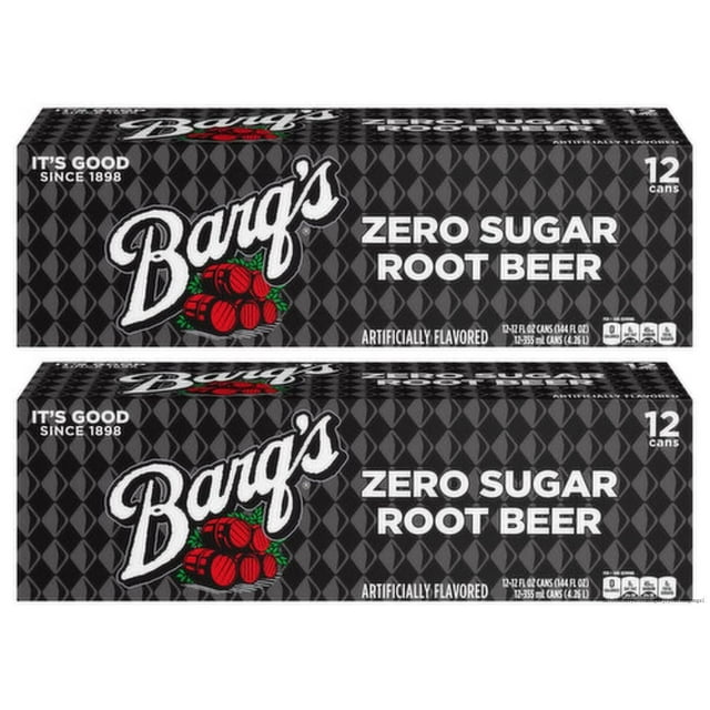 Barq's Zero Sugar, Calorie Free, Caffeine Free Root Beer, 12 Ounce Cans ...