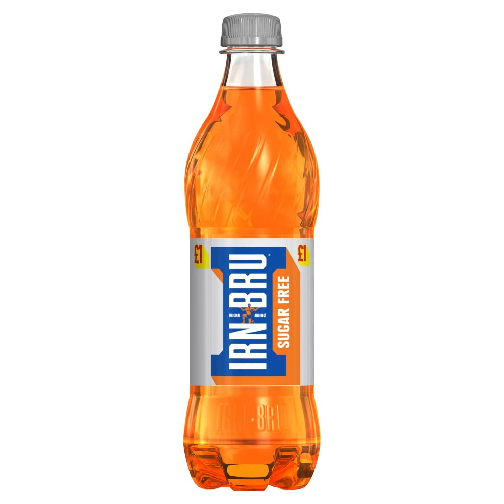 Barr Irn-Bru Sugar-Free Scotland's Iconic Soft Drink, 500ml (Pack of 12) - Walmart.com