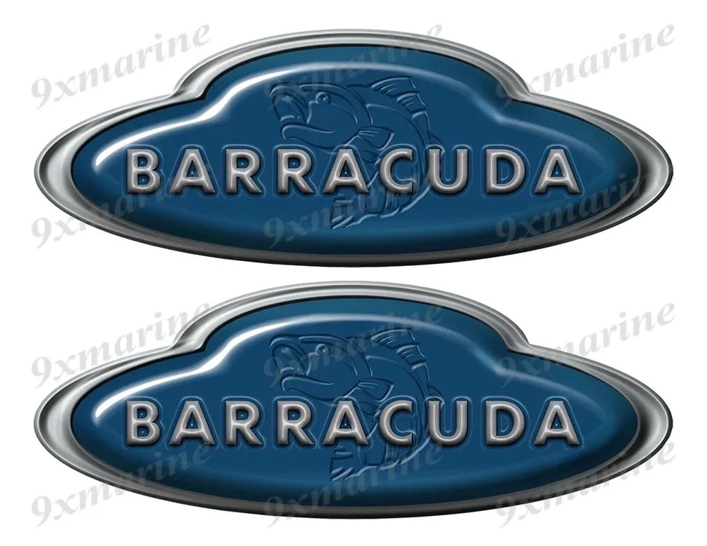 Barracuda Boat Oval Sticker set - Name Plate - Walmart.com