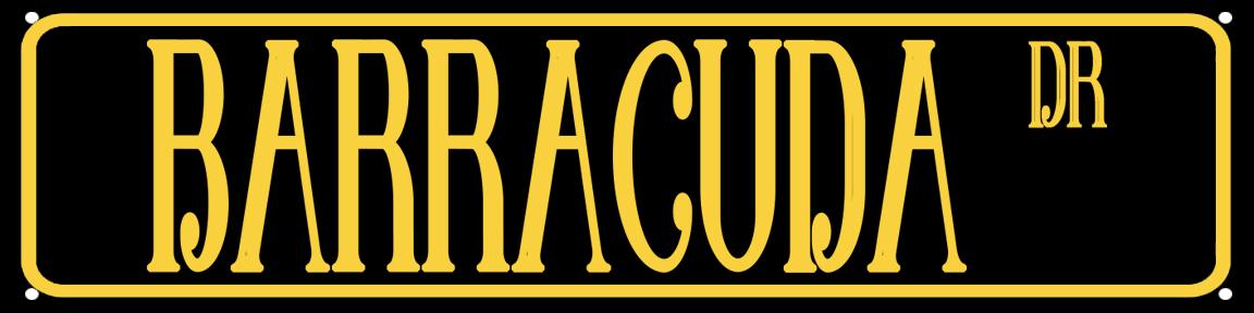 Barracuda Dr Street Metal Tin Signs House Wall Decor Tin Sign 16X4 Inch ...