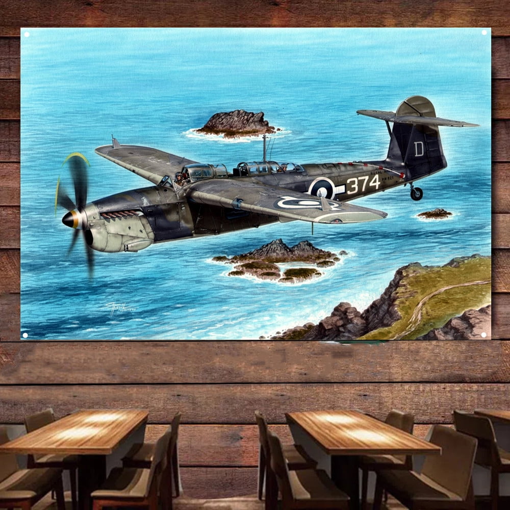 Barracuda Mk.II Fighter Jet Banner Wall Art- Decorate Your Room Wall ...