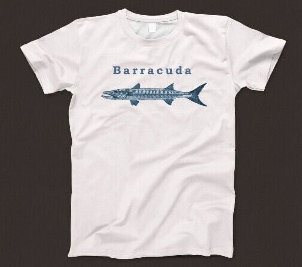 Barracuda T Shirt 932 Sea Ocean Fishing Shark Tuna Marlin Mahi Mahi Swordfish - Walmart.com