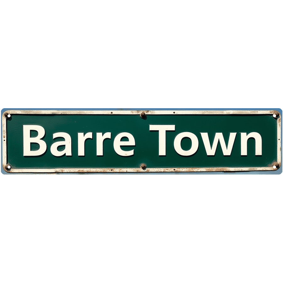 Barre Town Vintage Tin Sign - 16x4 Inches - Ideal for Farmhouse, Man ...