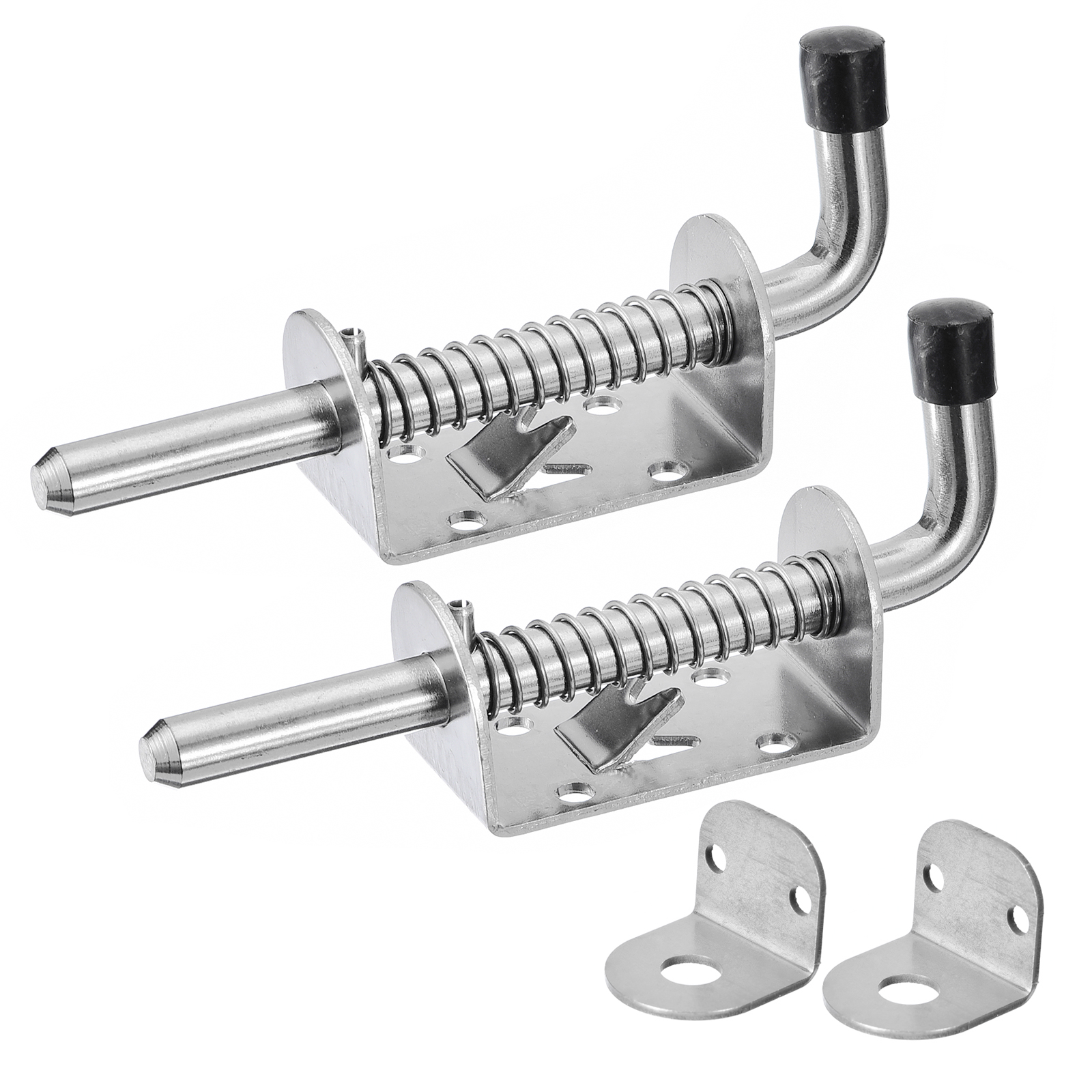Barrel Bolt Latch, 2 Pack 10x128mm - Stainless Steel Spring Loaded Gate ...