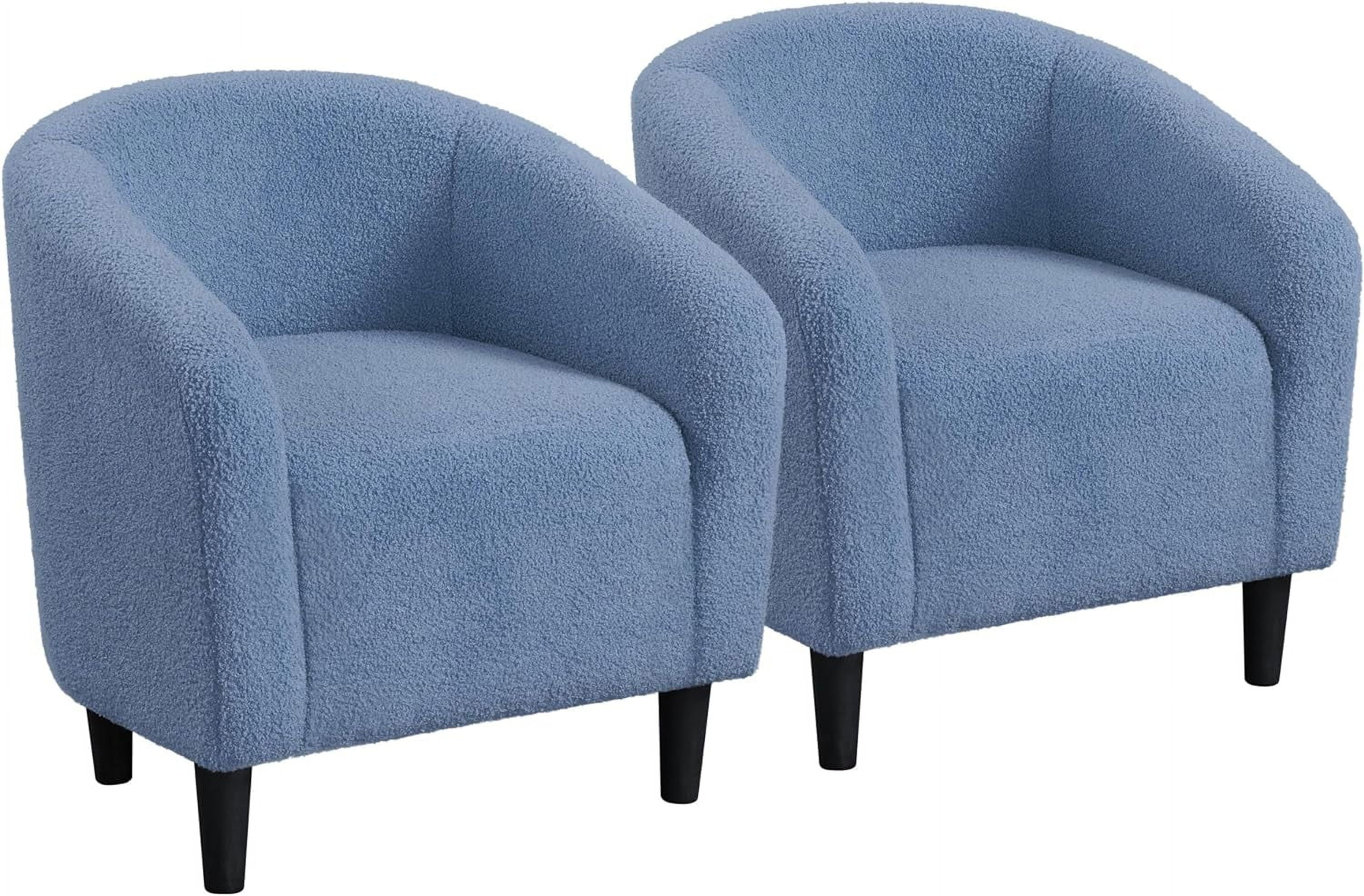 Barrel Chairs, Furry Accent Chairs, Sherpa Chairs with Soft Padded ...