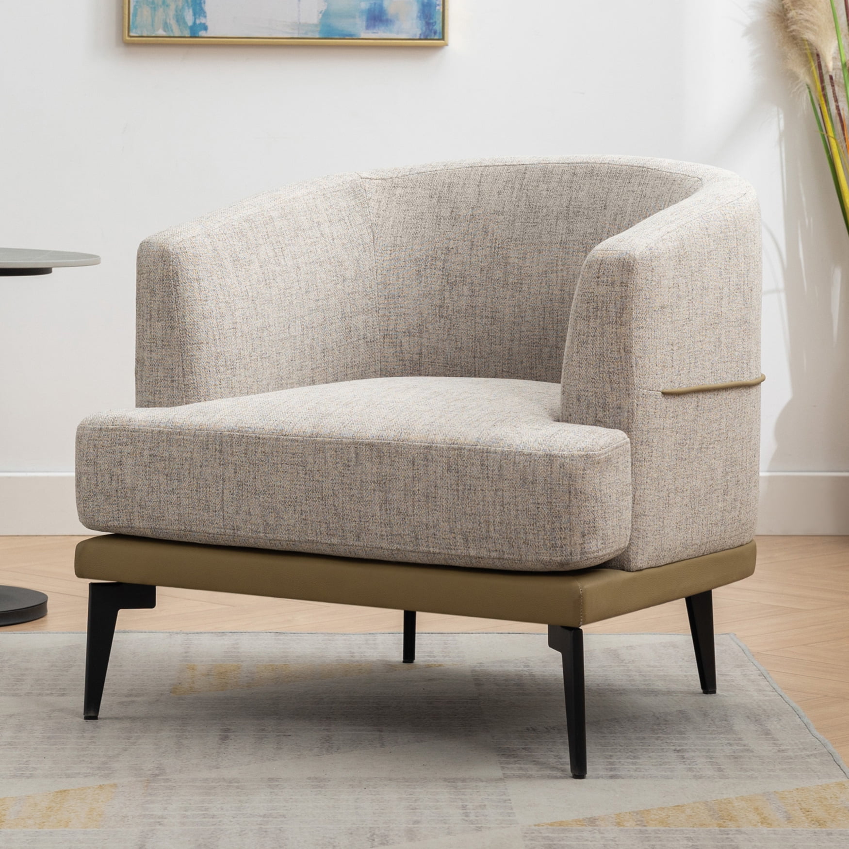 Barrel Chairs, Modern Reading Accent Chairs Club Chairs Upholstered Arm ...