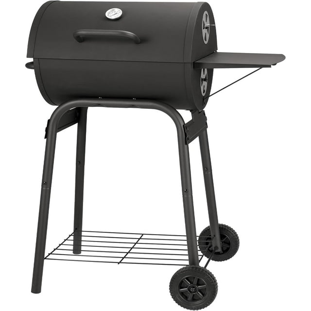 Barrel Charcoal Grill, Large Charcoal Grills with Side Shelf, Outdoor ...