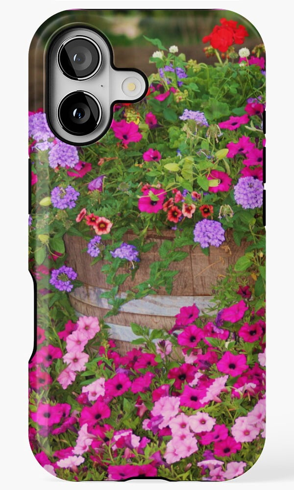 Barrel Of Flowers Rustic Garden Floral Art Wood Bucket Bloom Cover ...