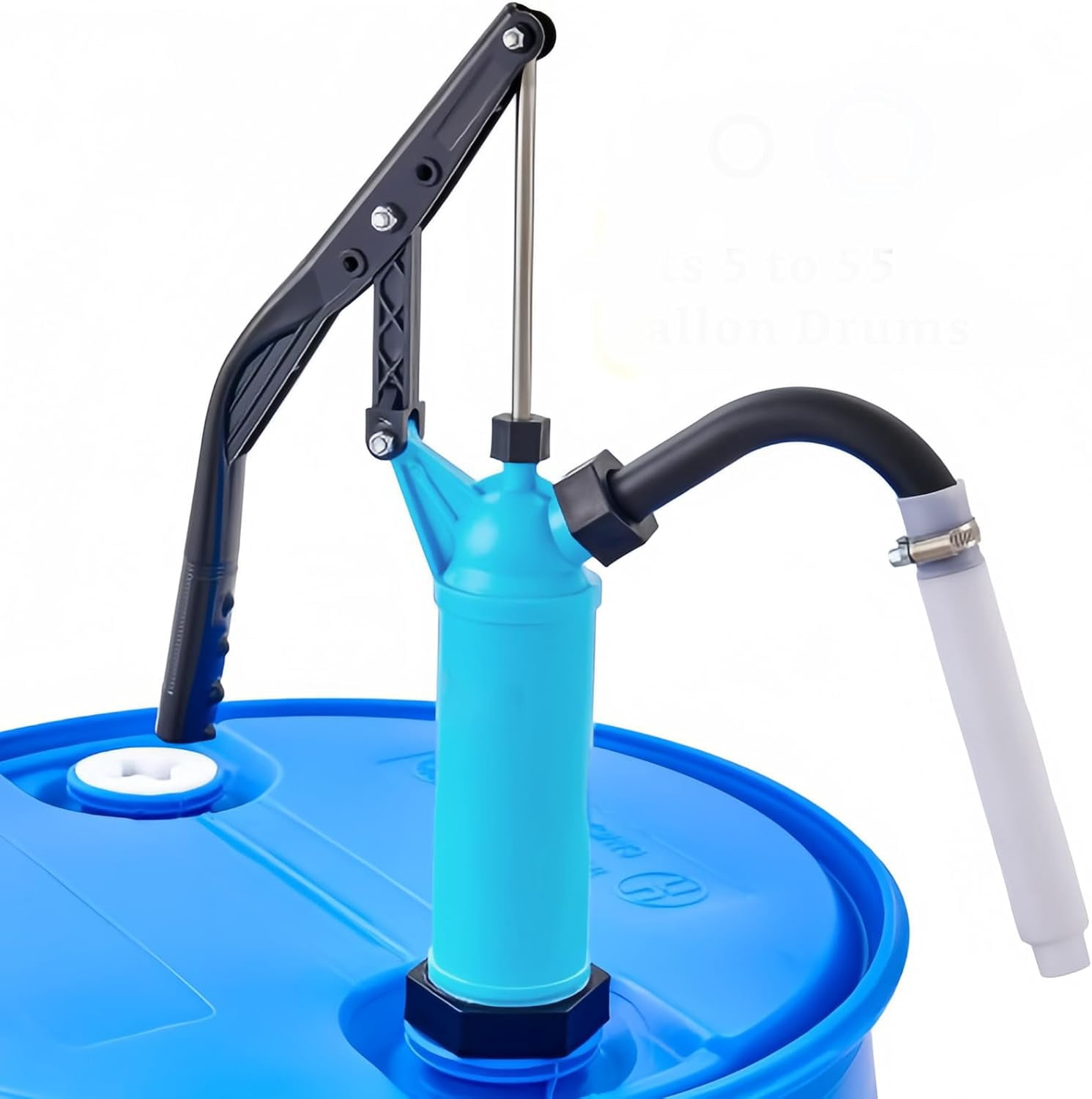 Barrel Pump 15 to 55 Gallon Drum Pump Rotary Hand Liquid Transfer ...